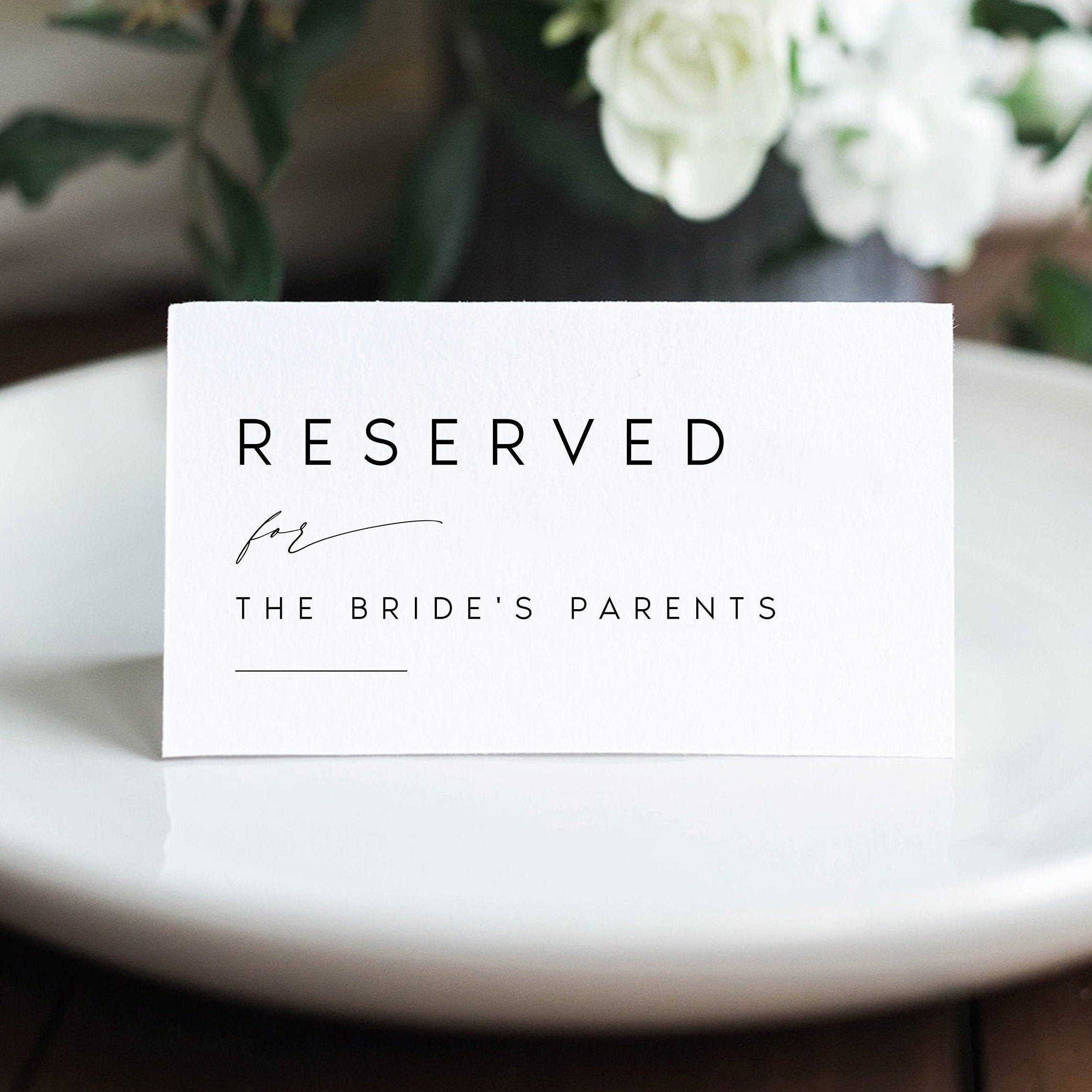 Kate Reserved Sign Template – Blush Paperie
